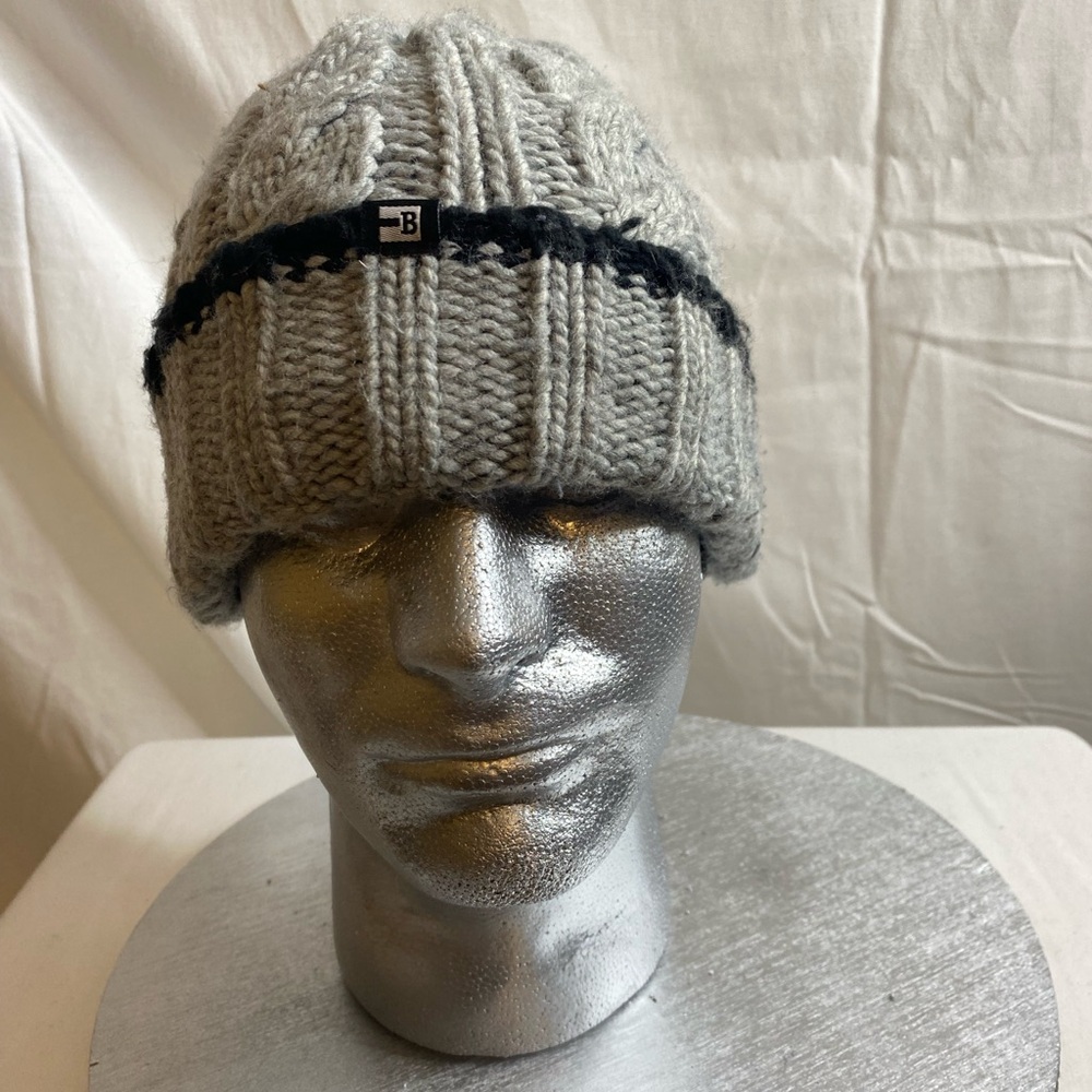 Vintage Block Headgear Gray Knit Beanie - Gem